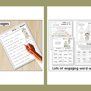 Phonics Foundations Level 2 Unit 10 Word Work Packet -AI and AY Vowel ...