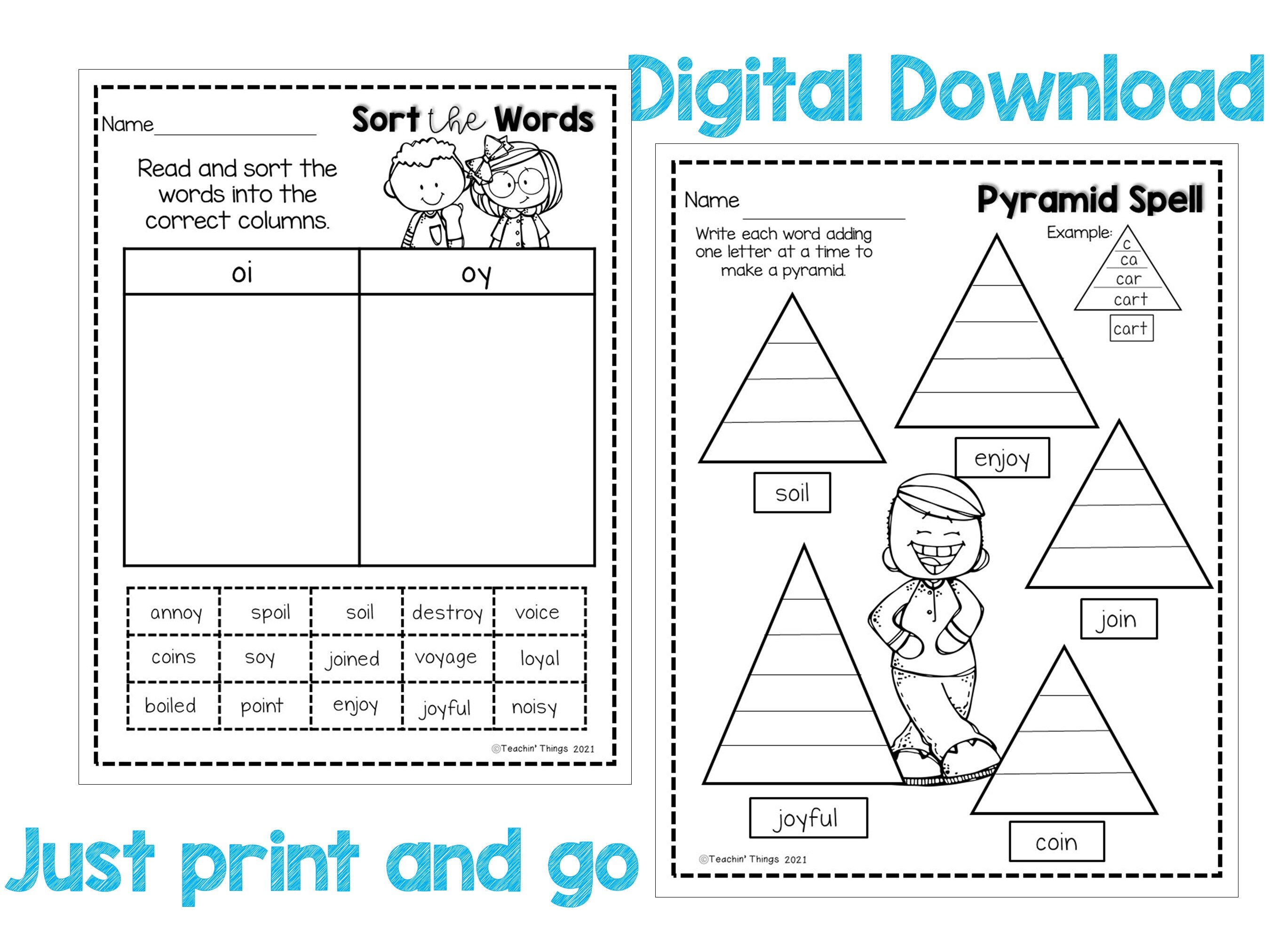 Phonics Foundations - Level 2 Unit 12 Phonics Word Work Packet - Etsy
