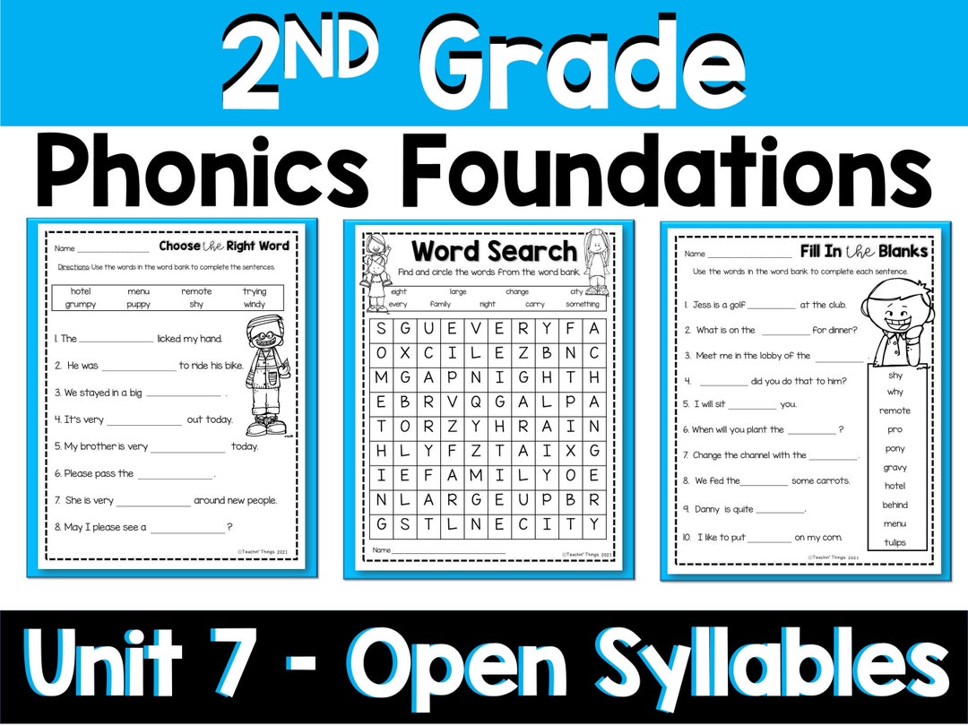 Phonics Foundations Level 2 Unit 7 Word Work Packet - Etsy