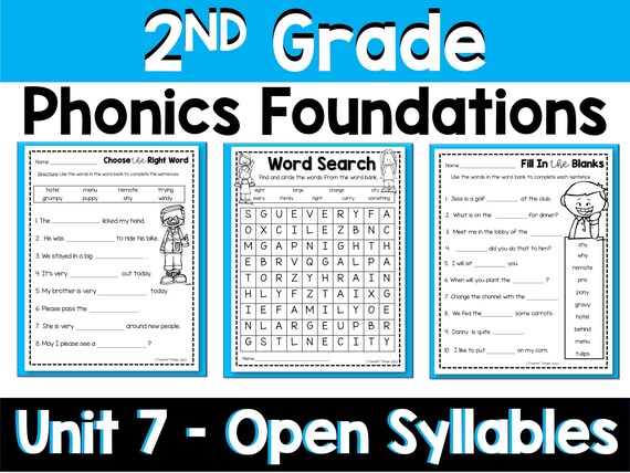 Phonics Foundations Level 2 Unit 7 Word Work Packet - Etsy
