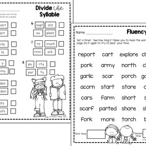 Phonics Foundations Level 2 Unit 8 Word Work Packet - R-controlled ...