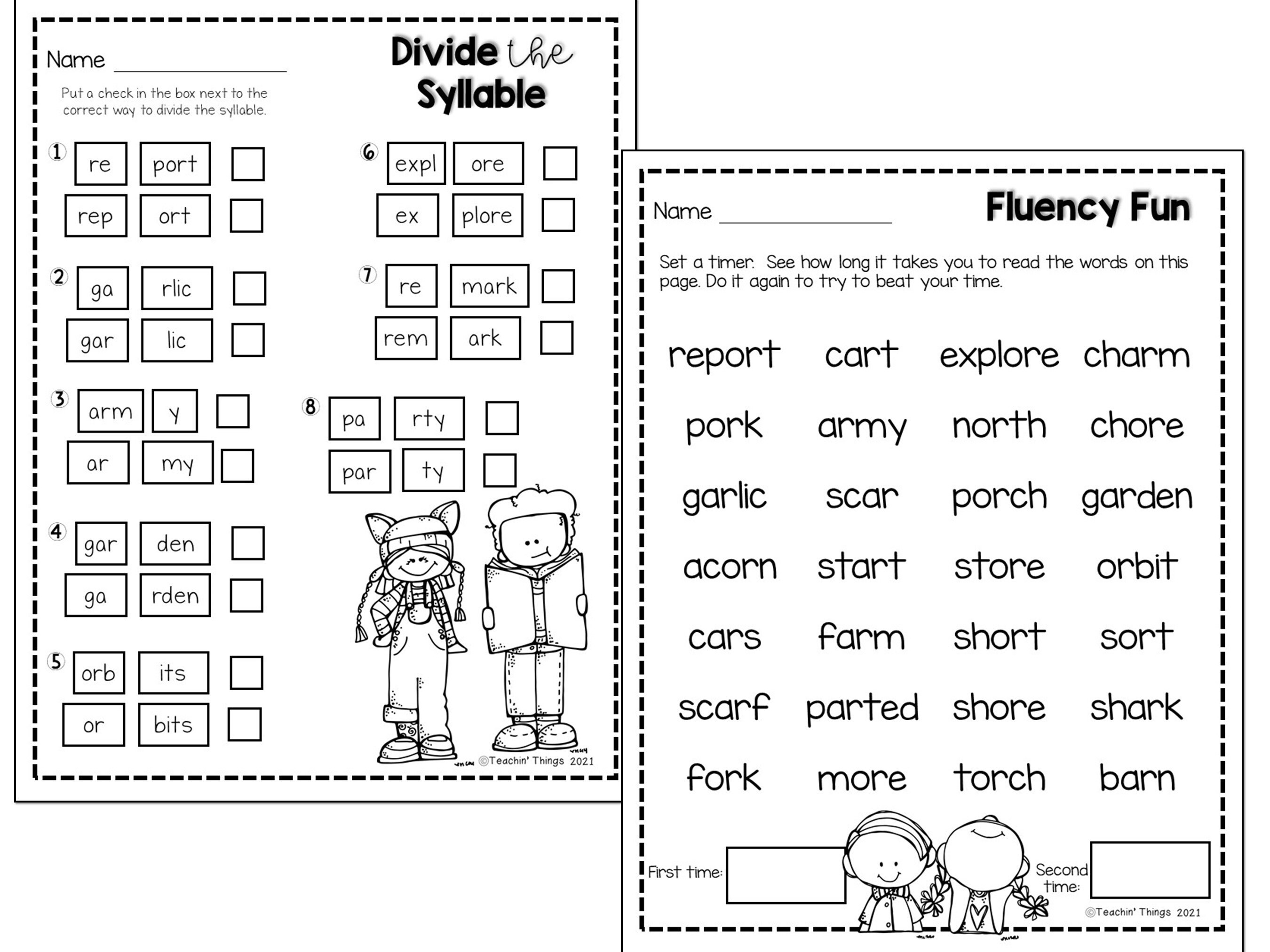 Phonics Foundations Level 2 Unit 8 Word Work Packet - R-controlled ...