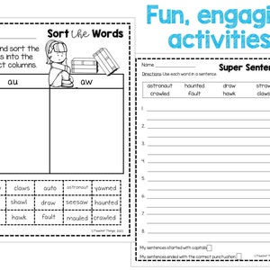 Phonics Foundations - Level 2 Unit 16 Phonics Word Work Packet - Etsy