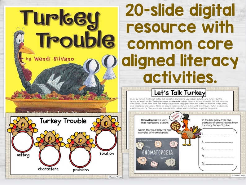 Turkey Trouble Companion Pack - Print and Digital Thanksgiving ...