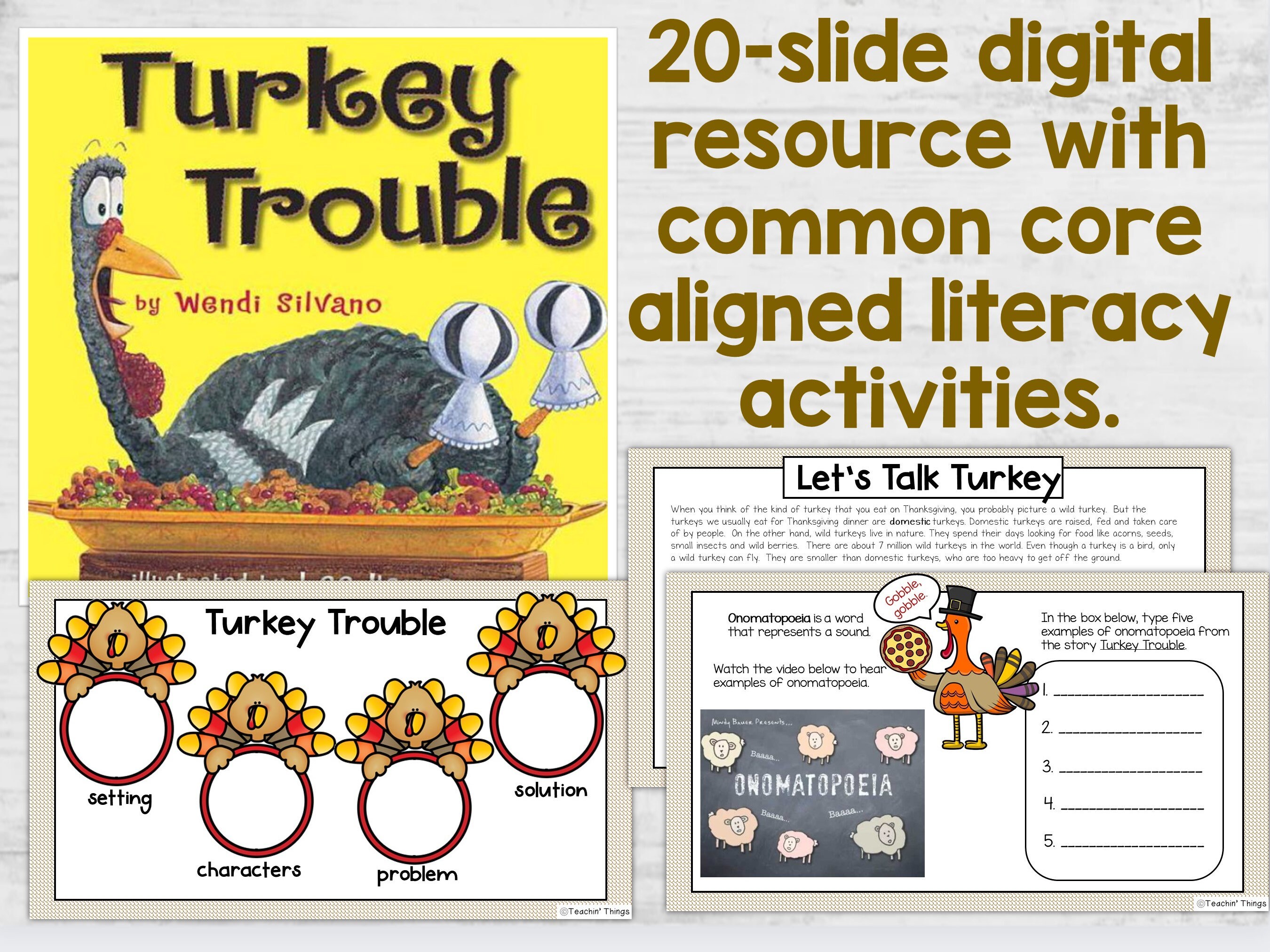 Turkey Trouble Companion Pack - Print and Digital Thanksgiving ...