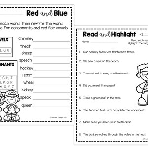 Phonics Foundations - Level 2 Unit 11 Phonics Word Work Packet - Etsy