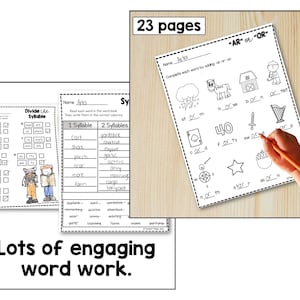 Phonics Foundations Level 2 Unit 8 Word Work Packet - R-controlled ...