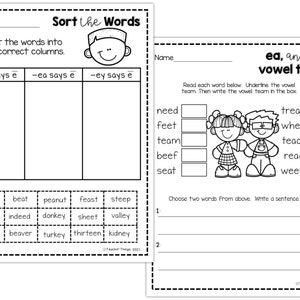 Phonics Foundations - Level 2 Unit 11 Phonics Word Work Packet - Etsy