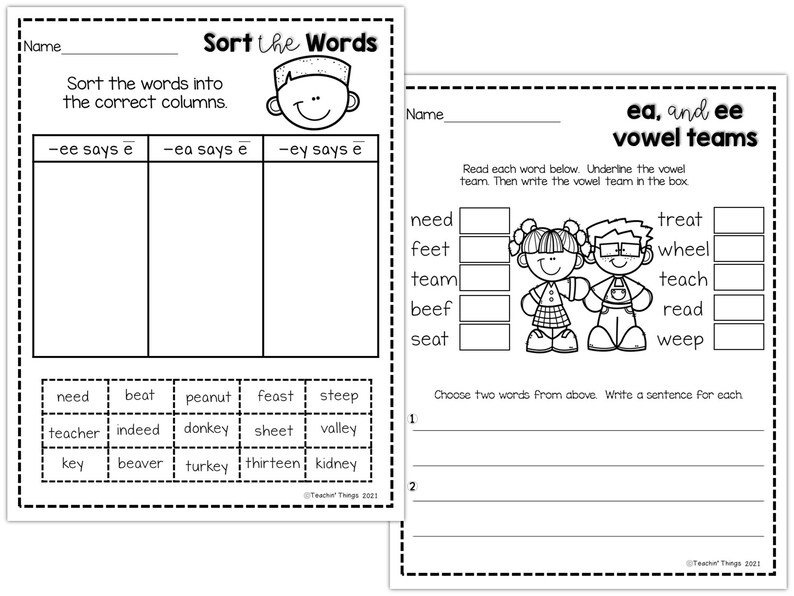 Phonics Foundations - Level 2 Unit 11 Phonics Word Work Packet - Etsy