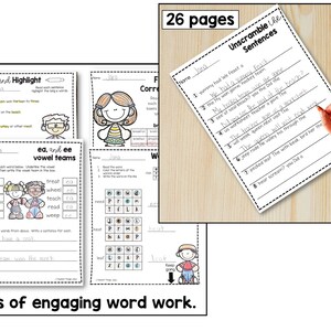 Phonics Foundations - Level 2 Unit 11 Phonics Word Work Packet - Etsy