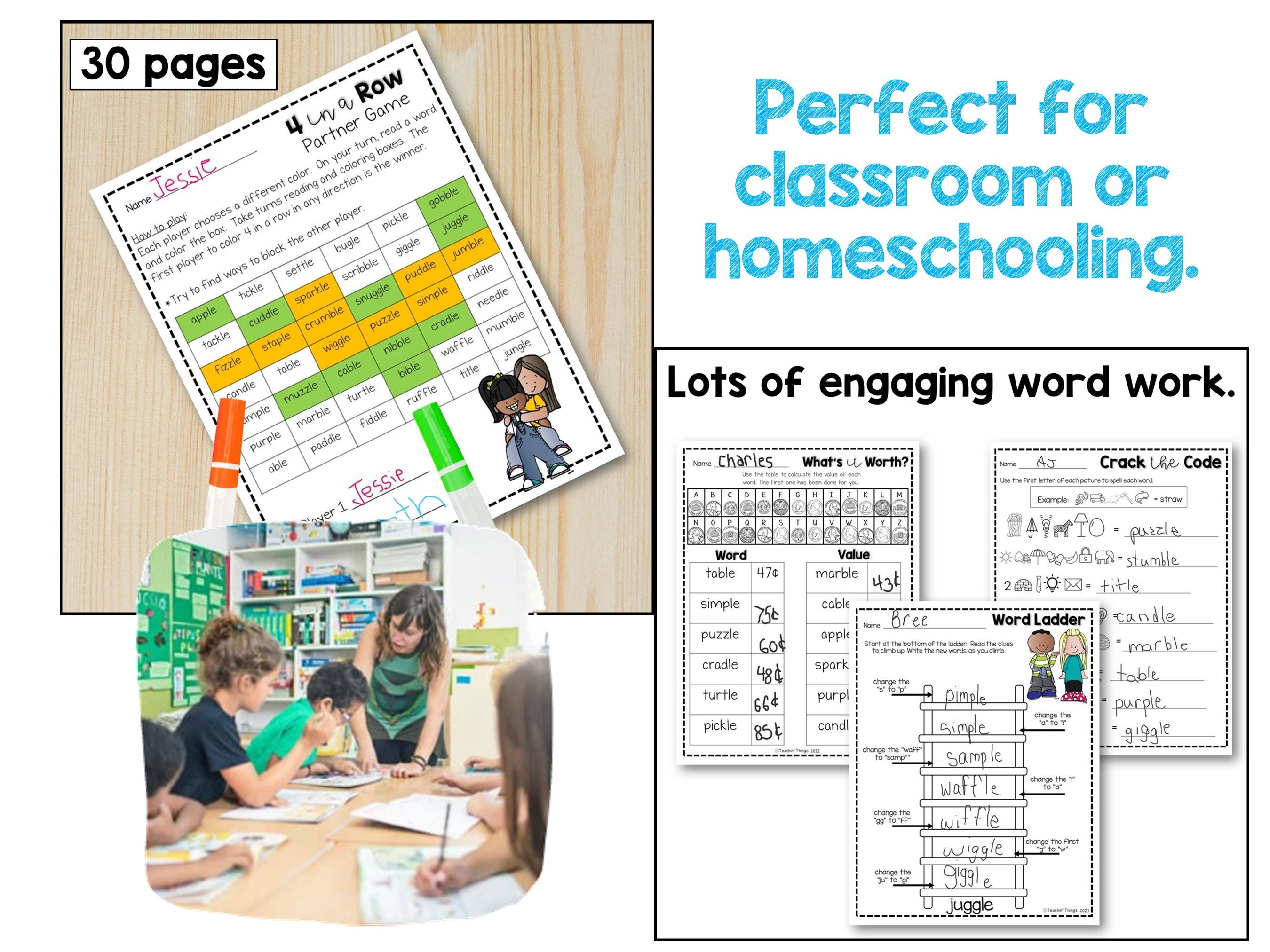 Phonics Foundations - Level 2 Unit 17 Phonics Word Work Packet - Etsy