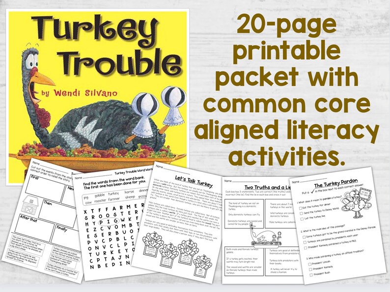 Turkey Trouble Companion Pack - Print and Digital Thanksgiving ...
