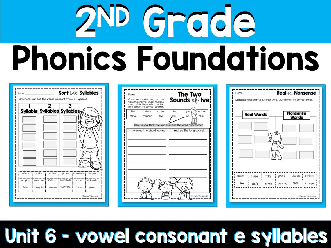 Phonics Foundations - Level 2 Unit 6 Phonics Word Work Packet/vowel ...