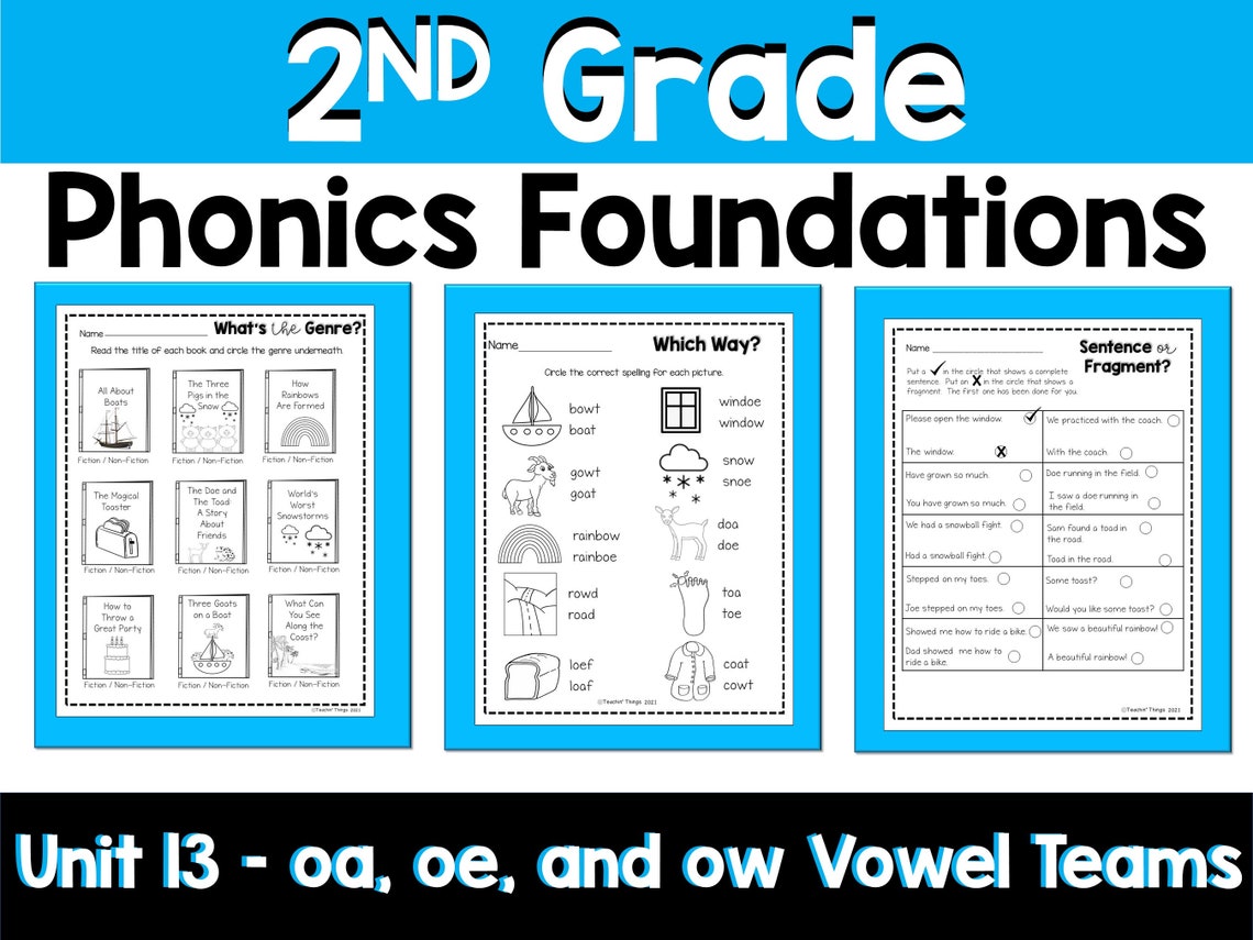 Phonics Foundations - Level 2 Unit 13 Phonics Word Work Packet - Etsy