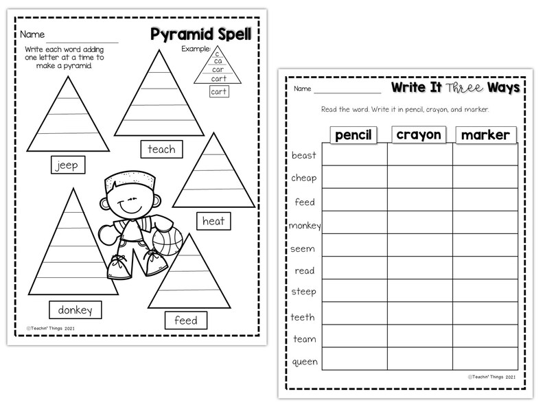 Phonics Foundations - Level 2 Unit 11 Phonics Word Work Packet - Etsy