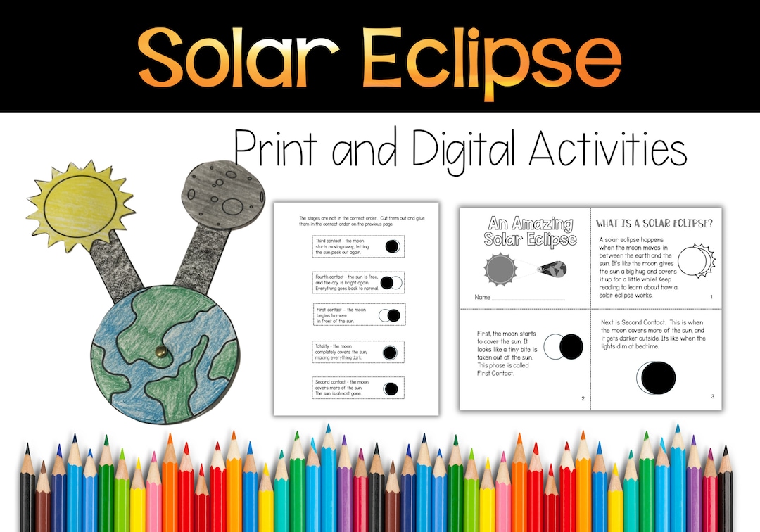 Solar Eclipse Worksheets and Activities, Astronomy for Kids, Science ...