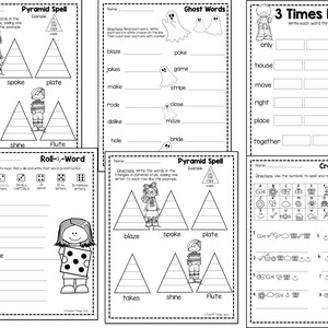Phonics Foundations - Level 2 Unit 6 Phonics Word Work Packet/vowel ...