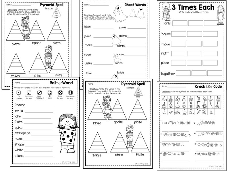 Phonics Foundations - Level 2 Unit 6 Phonics Word Work Packet/vowel ...