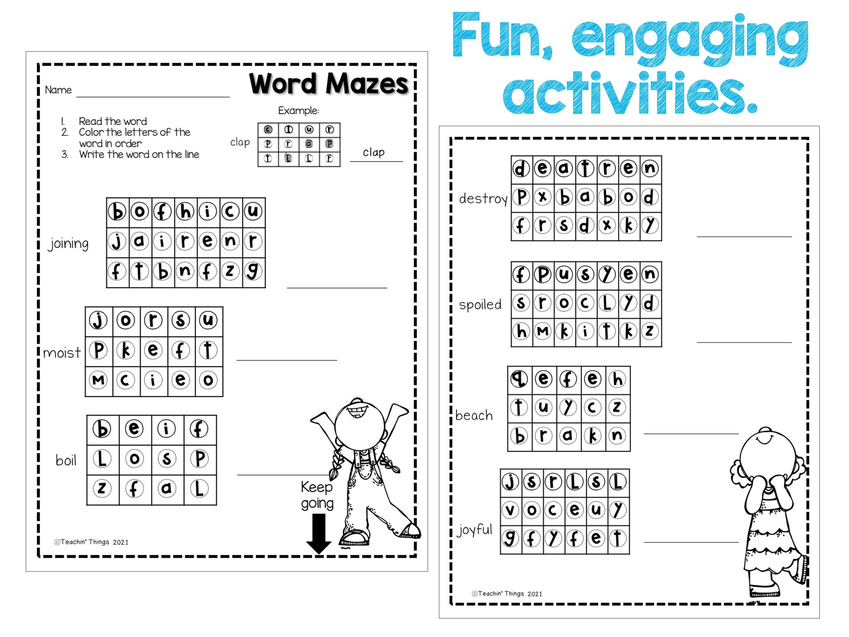 Phonics Foundations - Level 2 Unit 12 Phonics Word Work Packet - Etsy