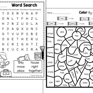 Phonics Foundations - Level 2 Unit 6 Phonics Word Work Packet/vowel ...