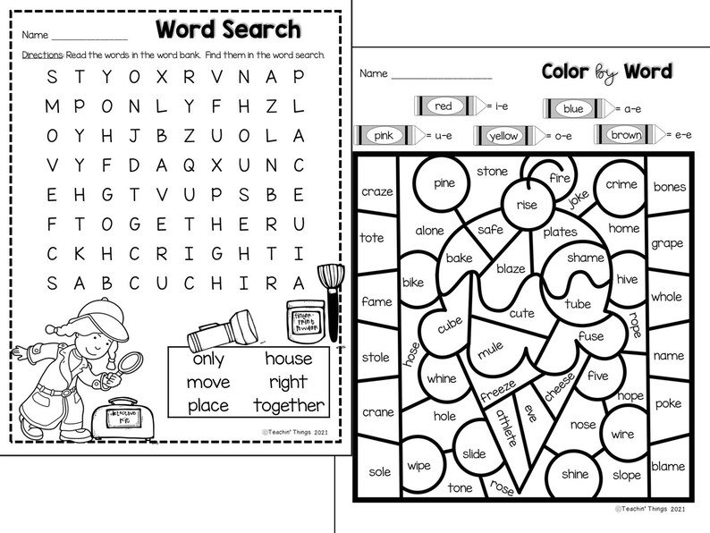 Phonics Foundations - Level 2 Unit 6 Phonics Word Work Packet/vowel ...