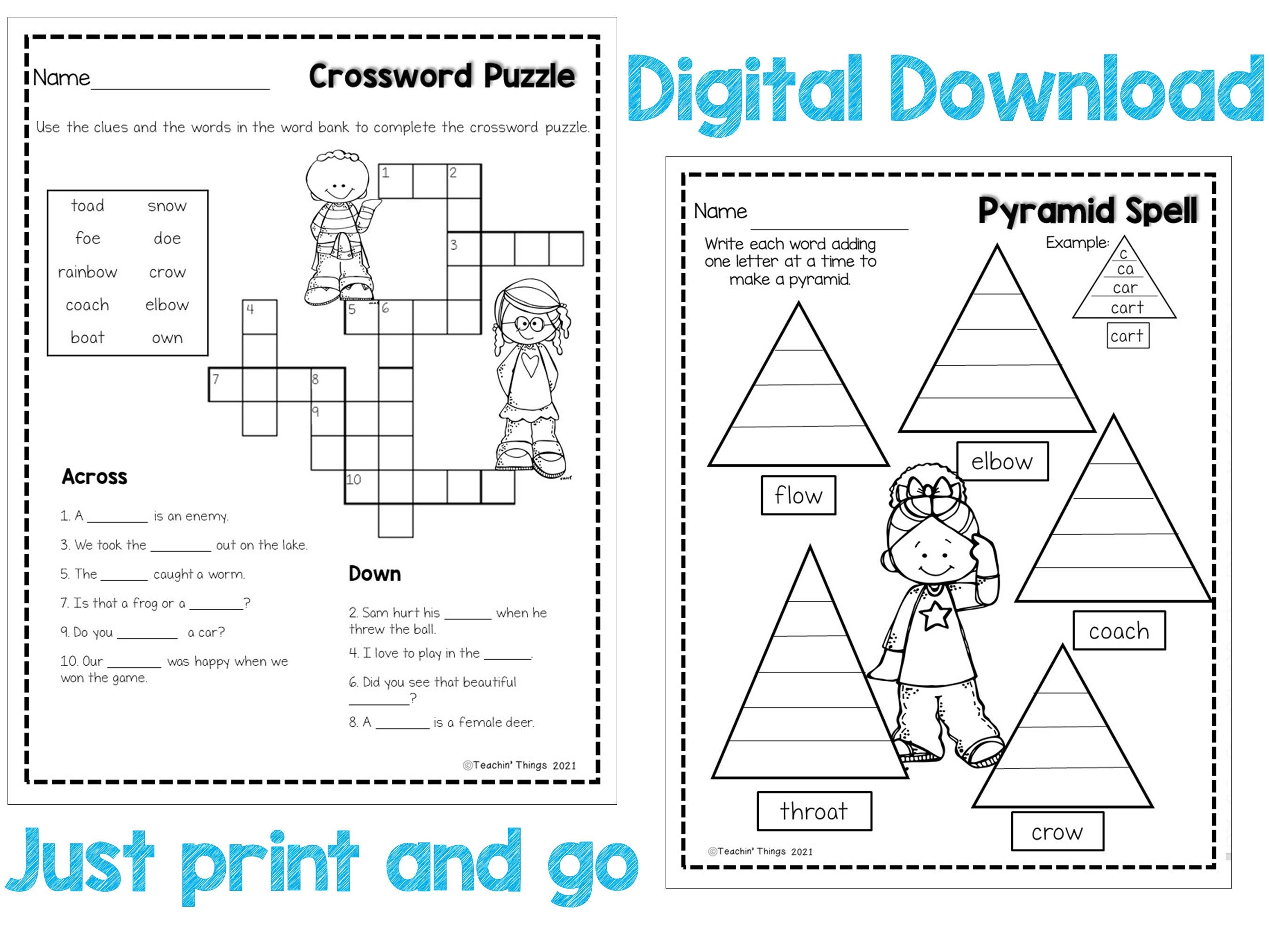 Phonics Foundations - Level 2 Unit 13 Phonics Word Work Packet - Etsy