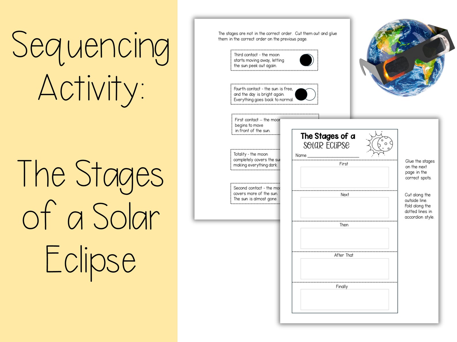 Solar Eclipse Worksheets and Activities, Astronomy for Kids, Science ...