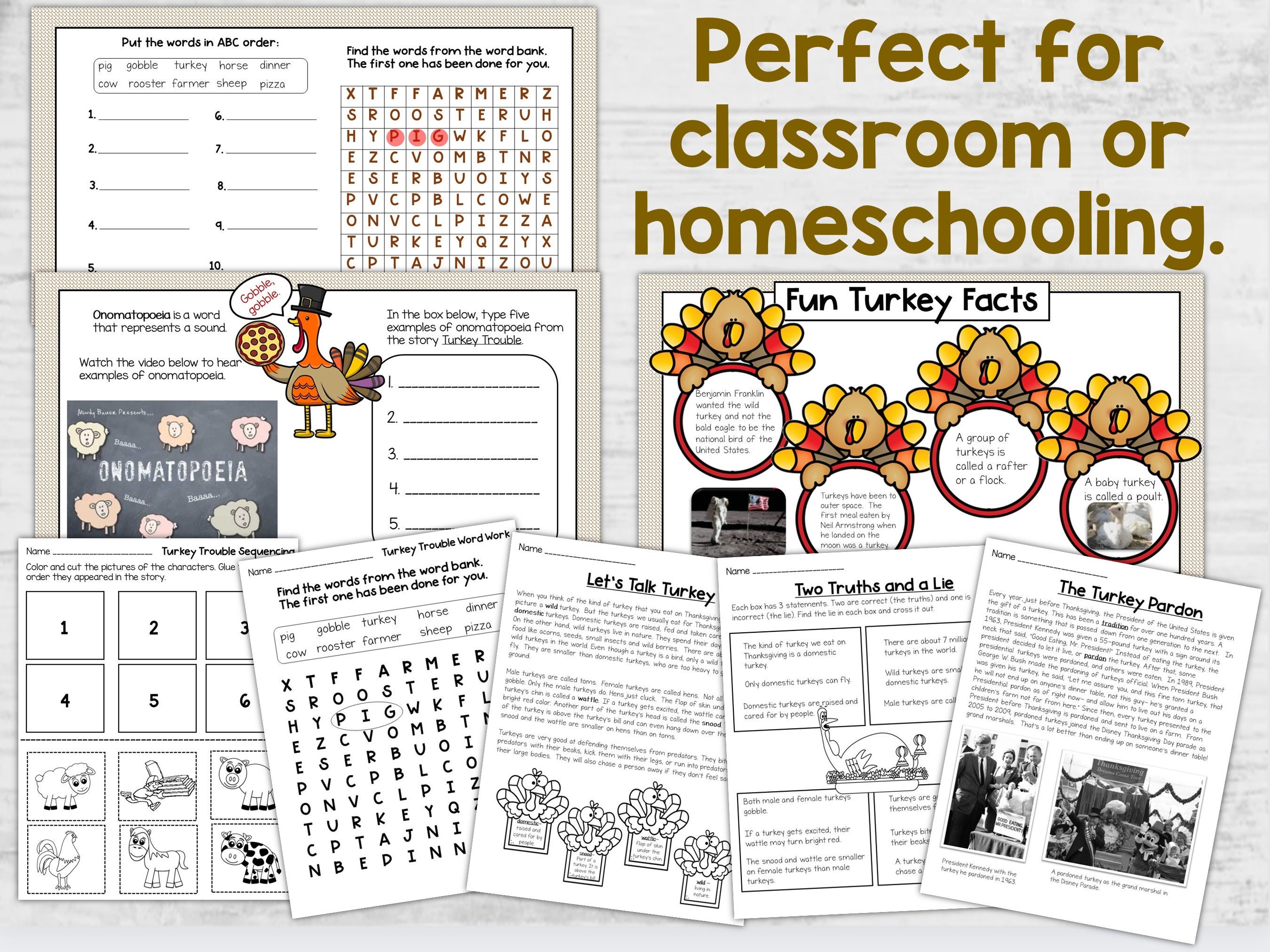 Turkey Trouble Companion Pack - Print and Digital Thanksgiving ...