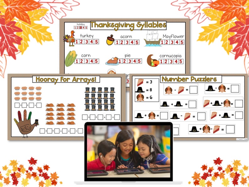 Thanksgiving Digital Activities for Kids - Etsy