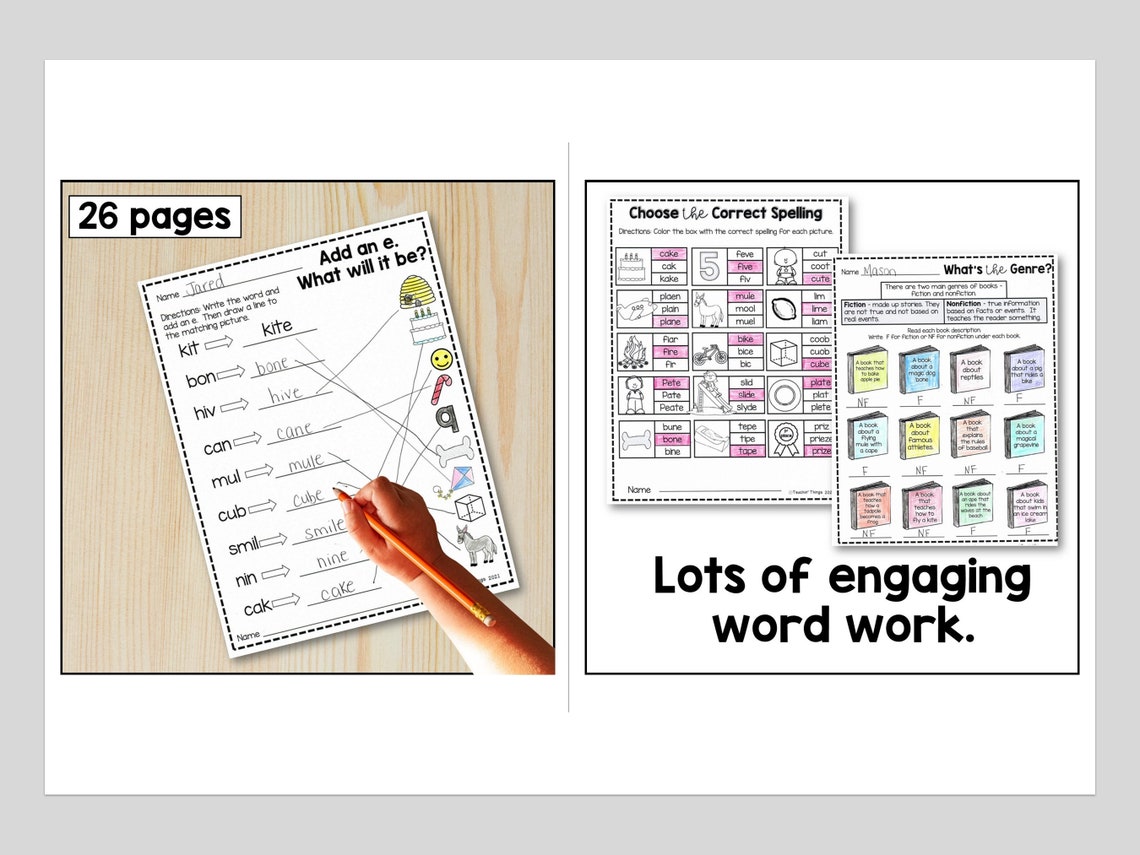 Phonics Foundations - Level 2 Unit 6 Phonics Word Work Packet/vowel ...