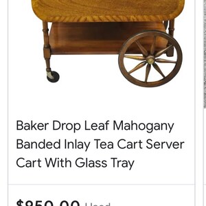 Vintage Drop Leaf Tea Cart - Etsy