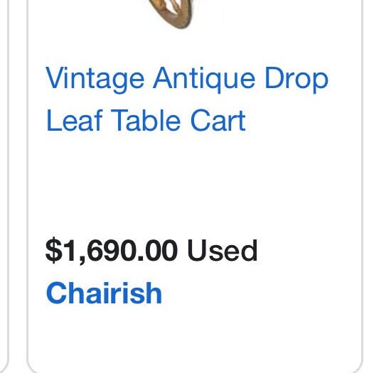 Vintage Drop Leaf Tea Cart - Etsy