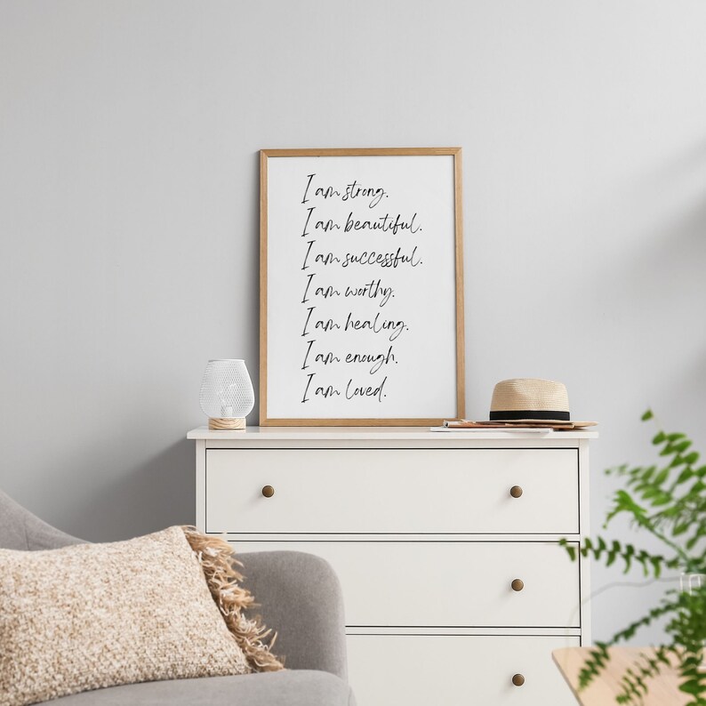 Positive Affirmations Poster Printable Positive Inspirational - Etsy