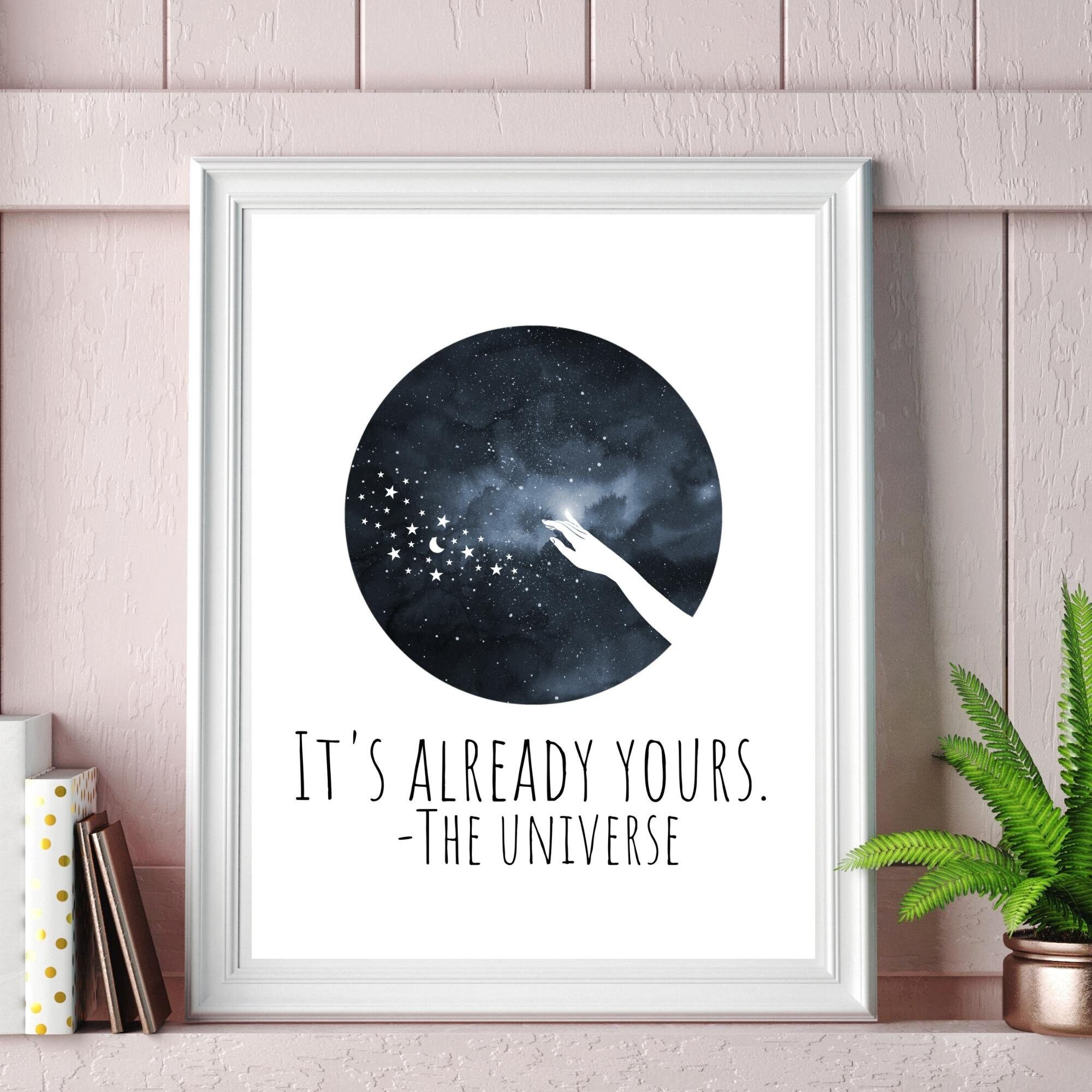 It's Already Yours, Manifestation Wall Art, Boho Home Decor ...