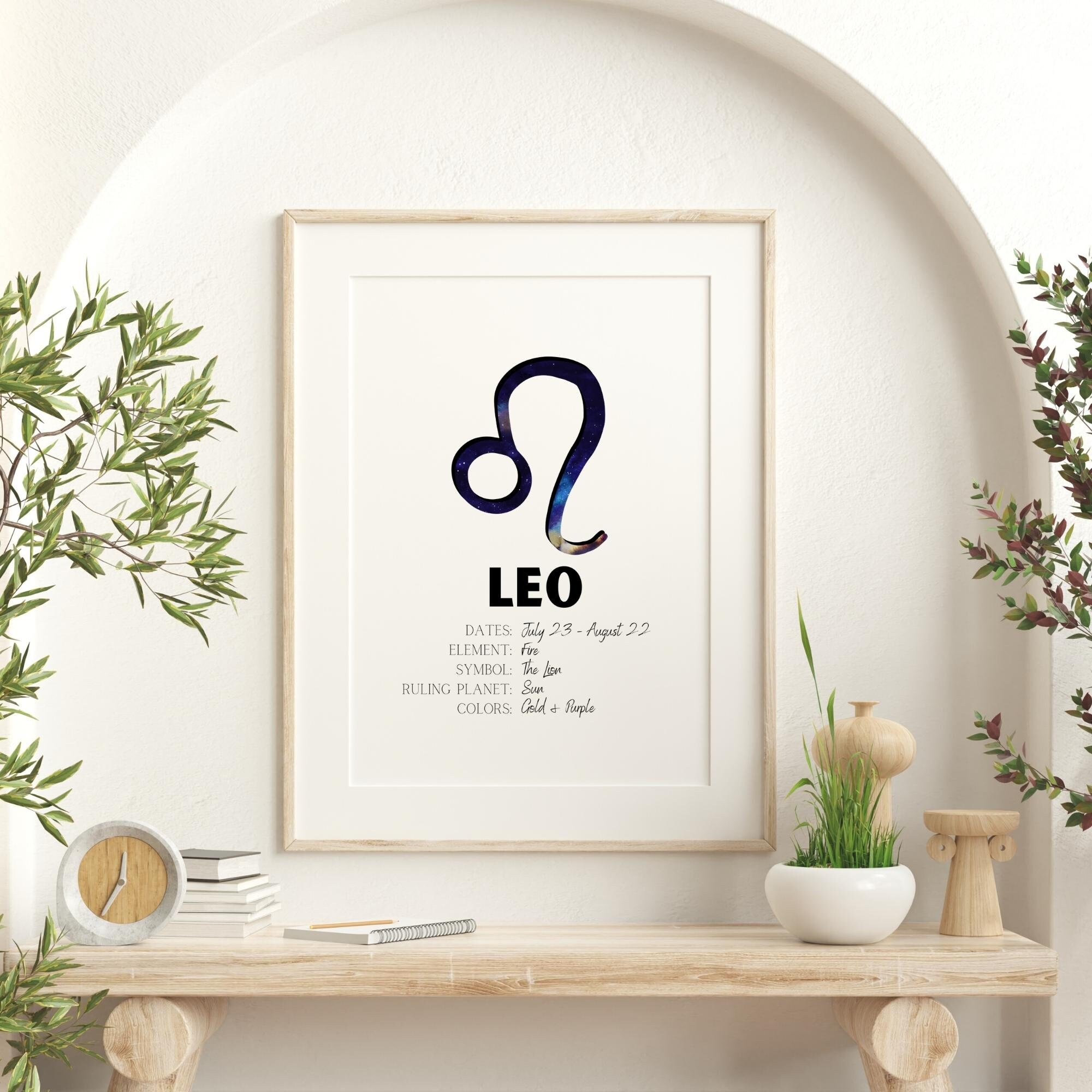 Leo Zodiac Sign Poster Leo Zodiac Print Leo Art Decor Leo - Etsy