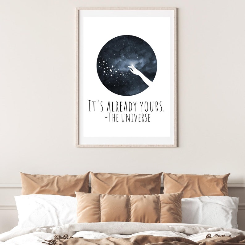 It's Already Yours, Manifestation Wall Art, Boho Home Decor ...
