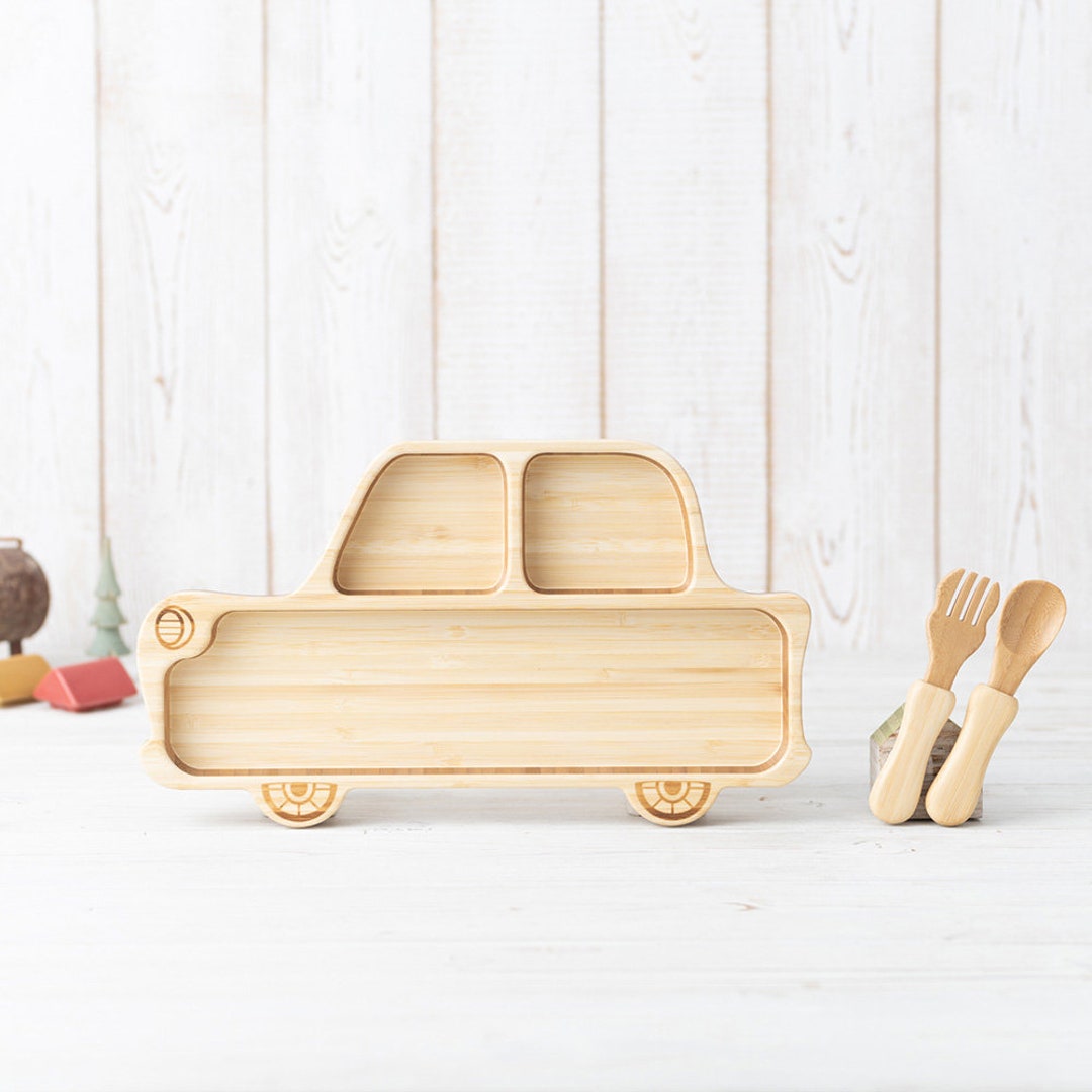 Agney Divided Kids Plate , Dishwasher-safe Bamboo Plate Made in Japan ...