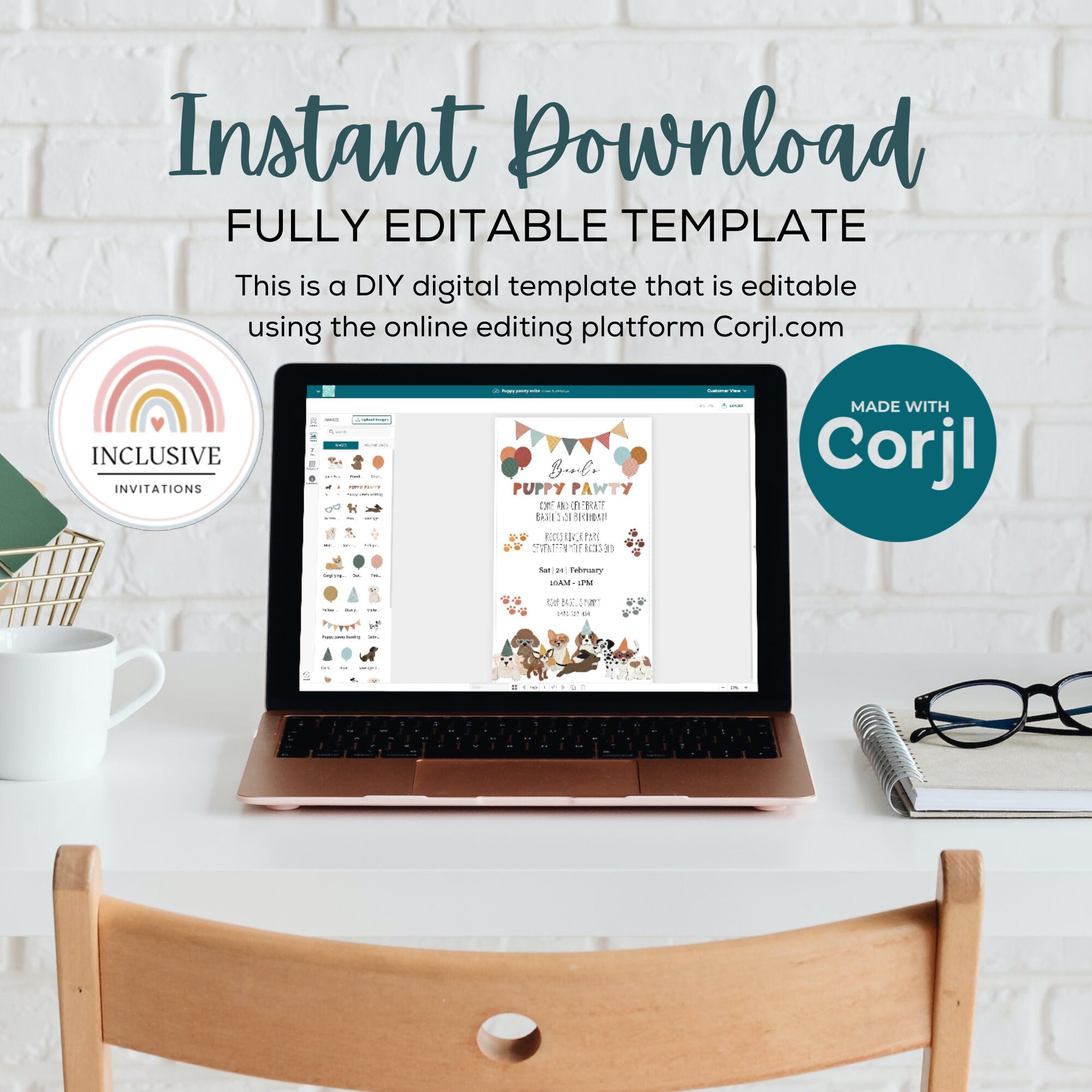 Printable Christmas Party Place Setting Labels, Customisable Australian ...