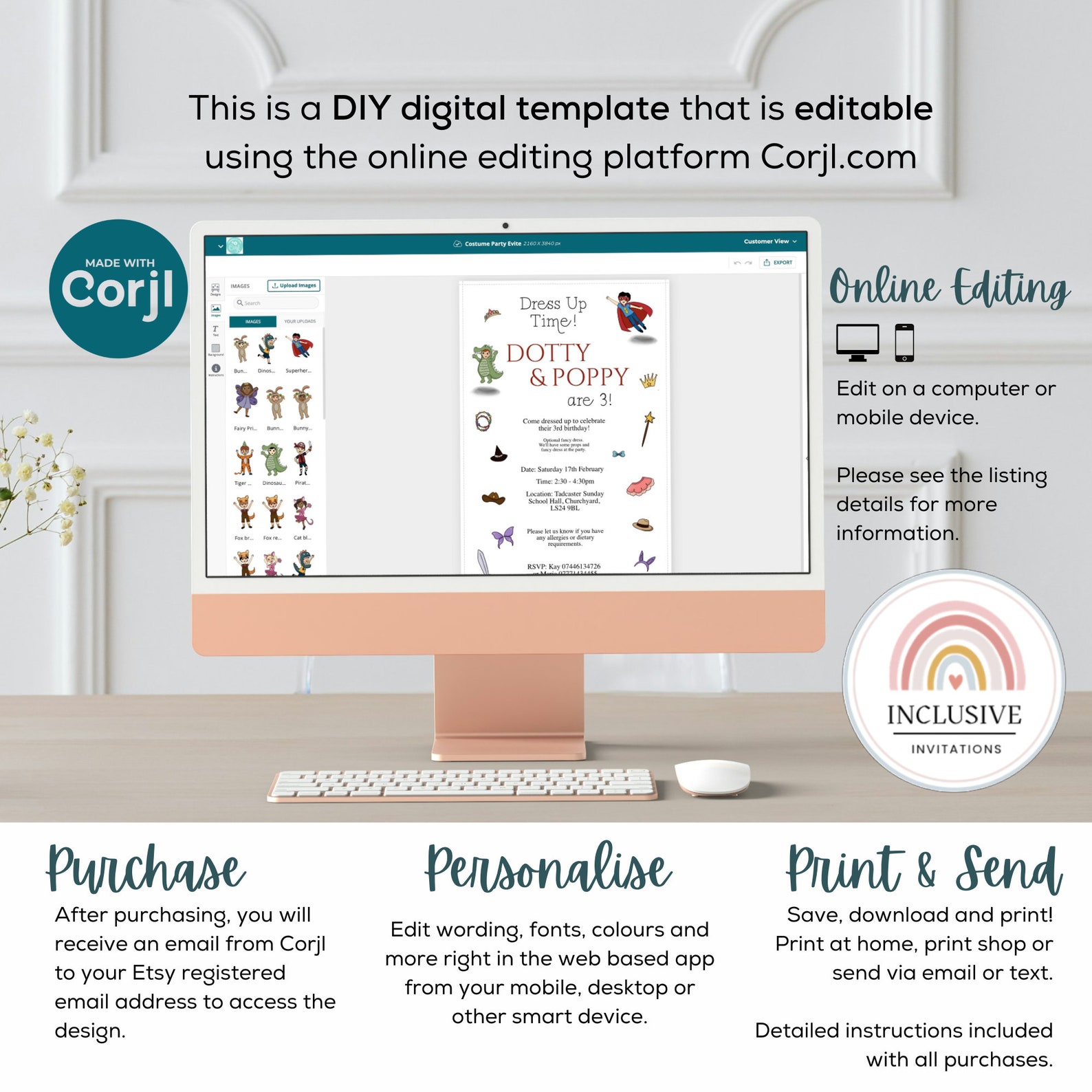 Printable Christmas Party Place Setting Labels, Customisable Australian ...