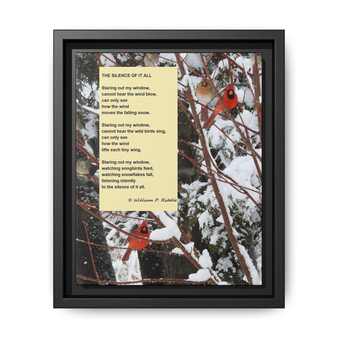 Original Poem and Photo Printed on Matte Canvas, Framed (multi-color ...