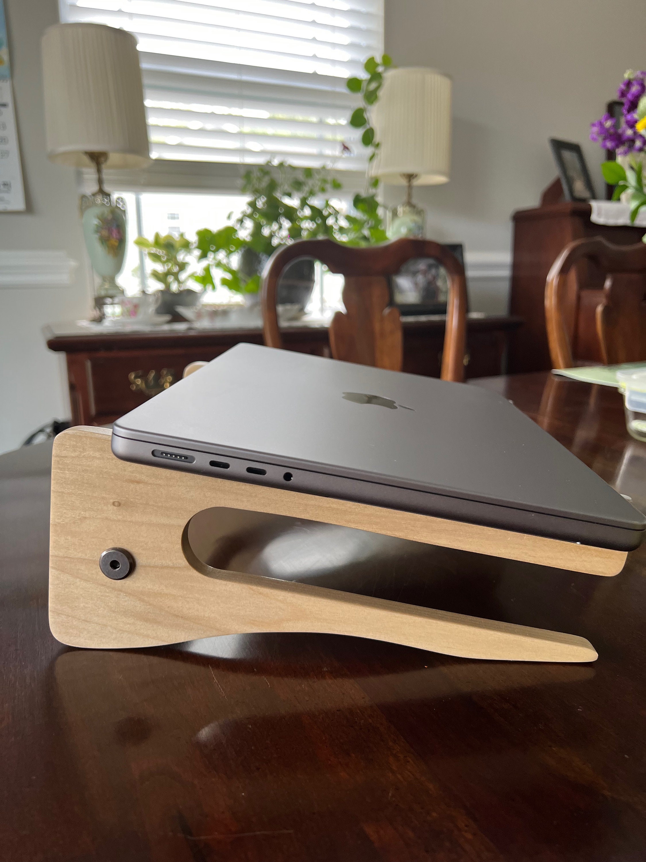 Handcrafted Poplar Wood Laptop Stand - Etsy