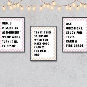 Sarcastic Funny Classroom Posters, Middle School Teacher Posters, High ...