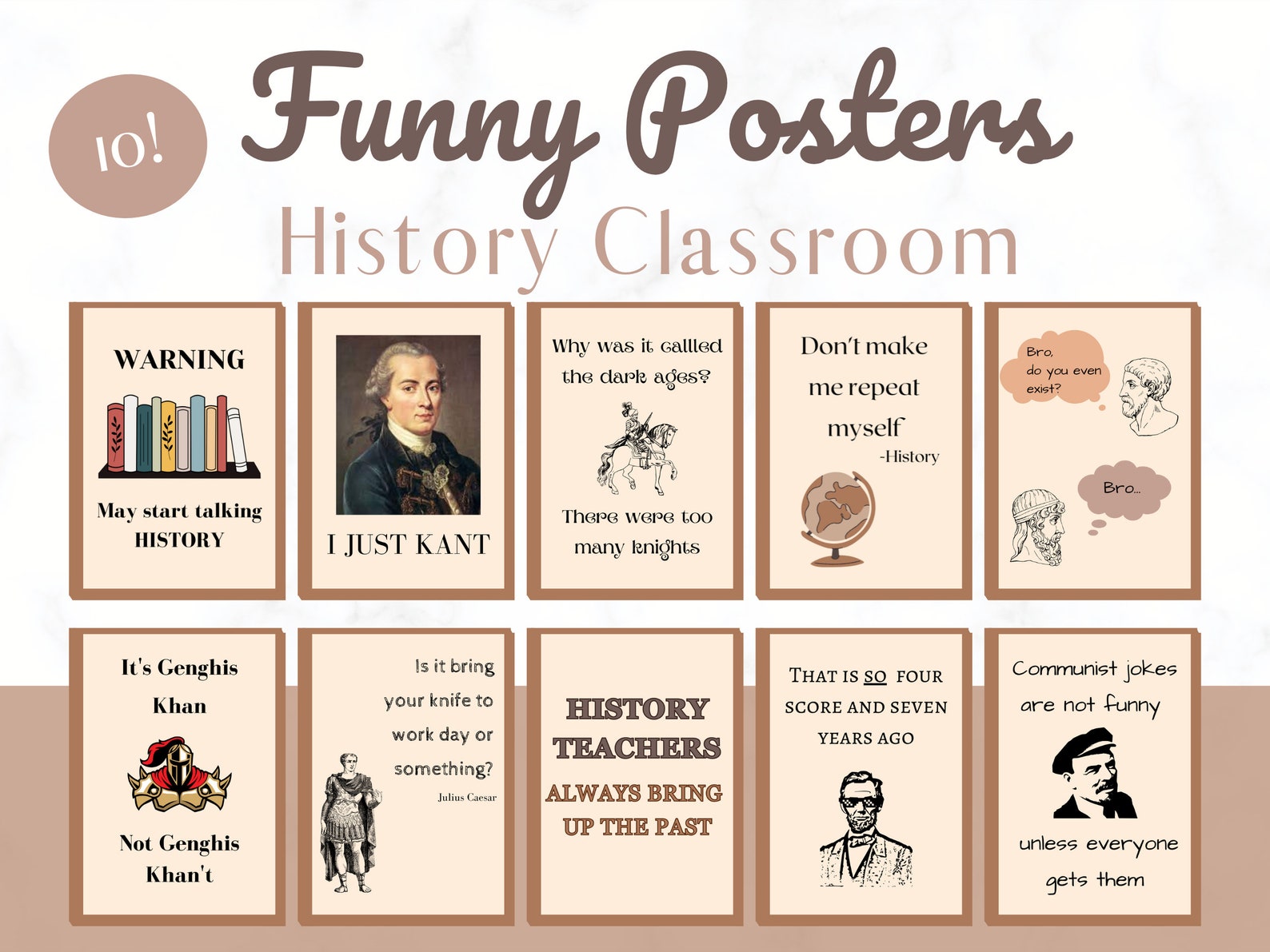 History Classroom Decor | Funny History Posters | Social Studies ...