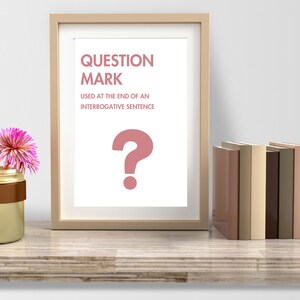 Punctuation English Classroom Posters Set of 12, Boho Classroom Decor ...