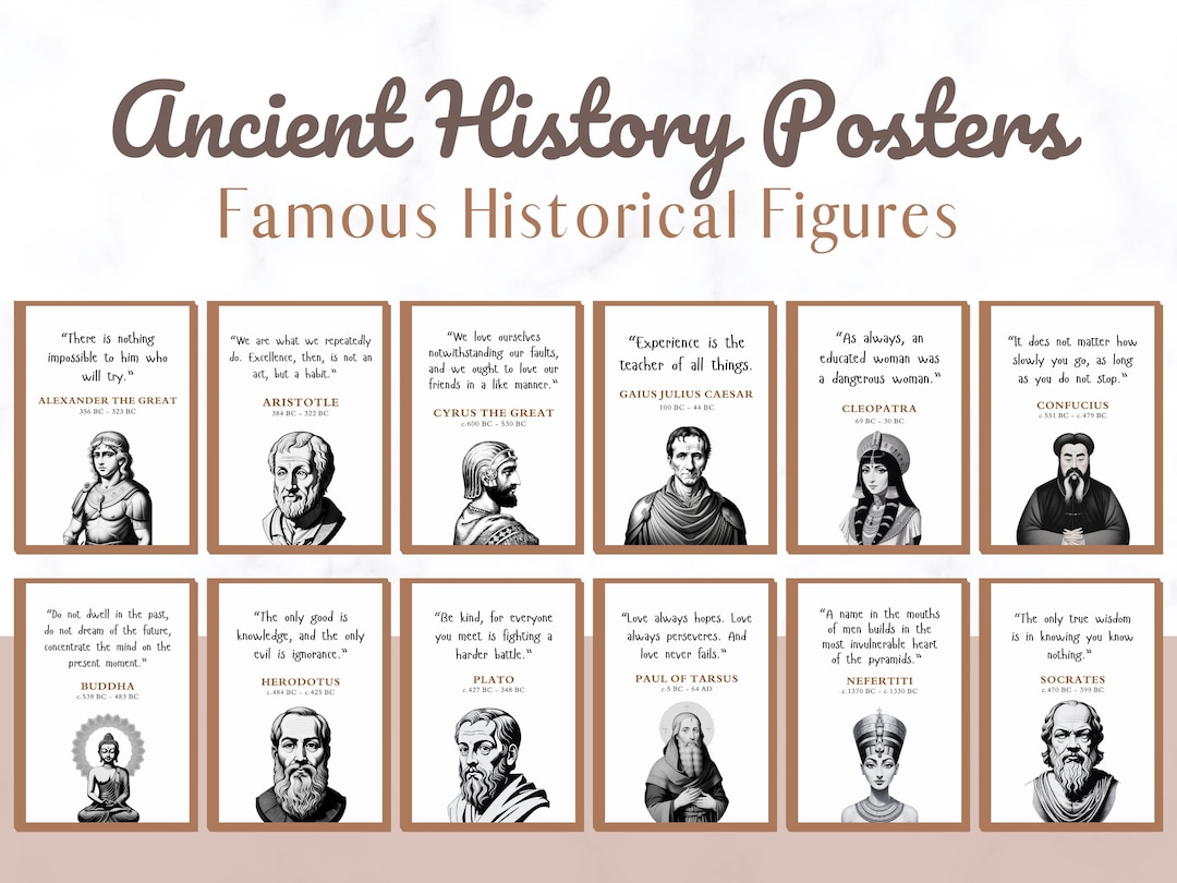 Ancient Historical Figures Posters | Famous Historical Figures ...