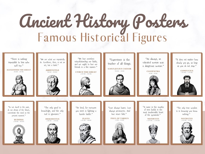 Ancient Historical Figures Posters | Famous Historical Figures ...