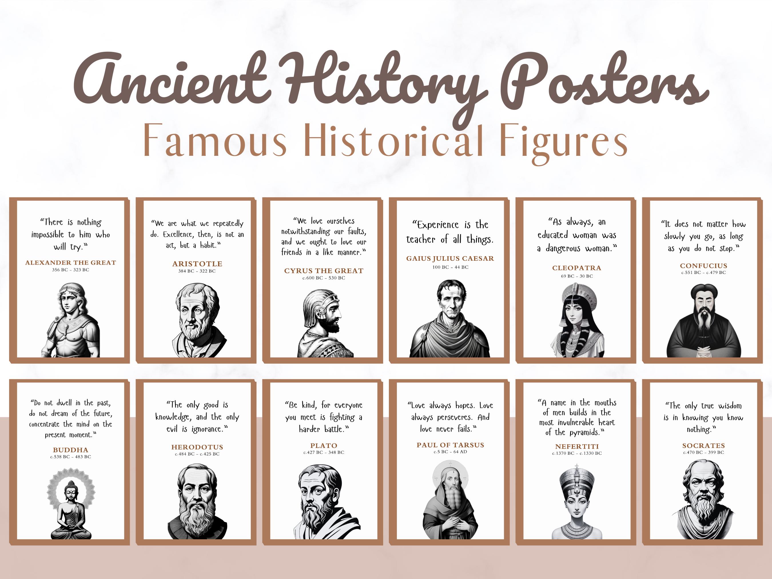 Ancient Historical Figures Posters | Famous Historical Figures ...
