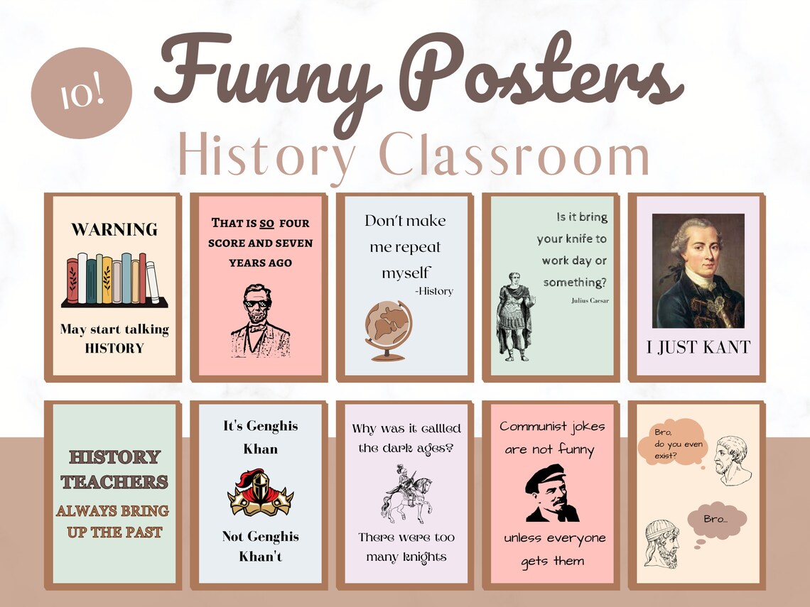 History Classroom Decor | Funny History Posters | Social Studies ...