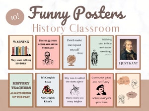 History Classroom Decor Funny History Posters Social Studies Classroom ...