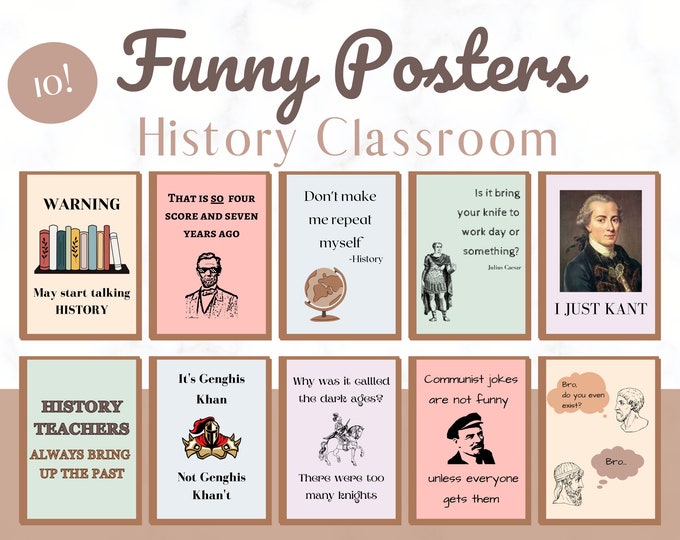 History Classroom Decor Funny History Posters Social Studies Classroom ...